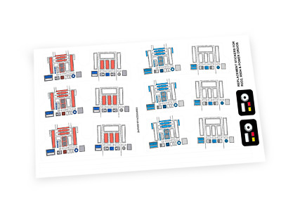 Custom Stickers for Star Wars Kenner R2-D2 , R5-D4 ,Power Droid R2D2 ...