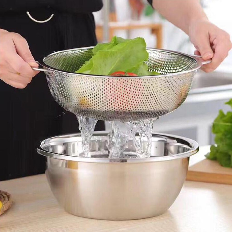 Rice Drainer Portable Mesh Strainer Fruit Vegetable Storage Basket 28 ...