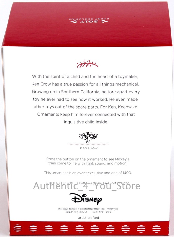 2017 Disney D23 Exclusive Hallmark Mickey Mouse Magical Railroad Train ...