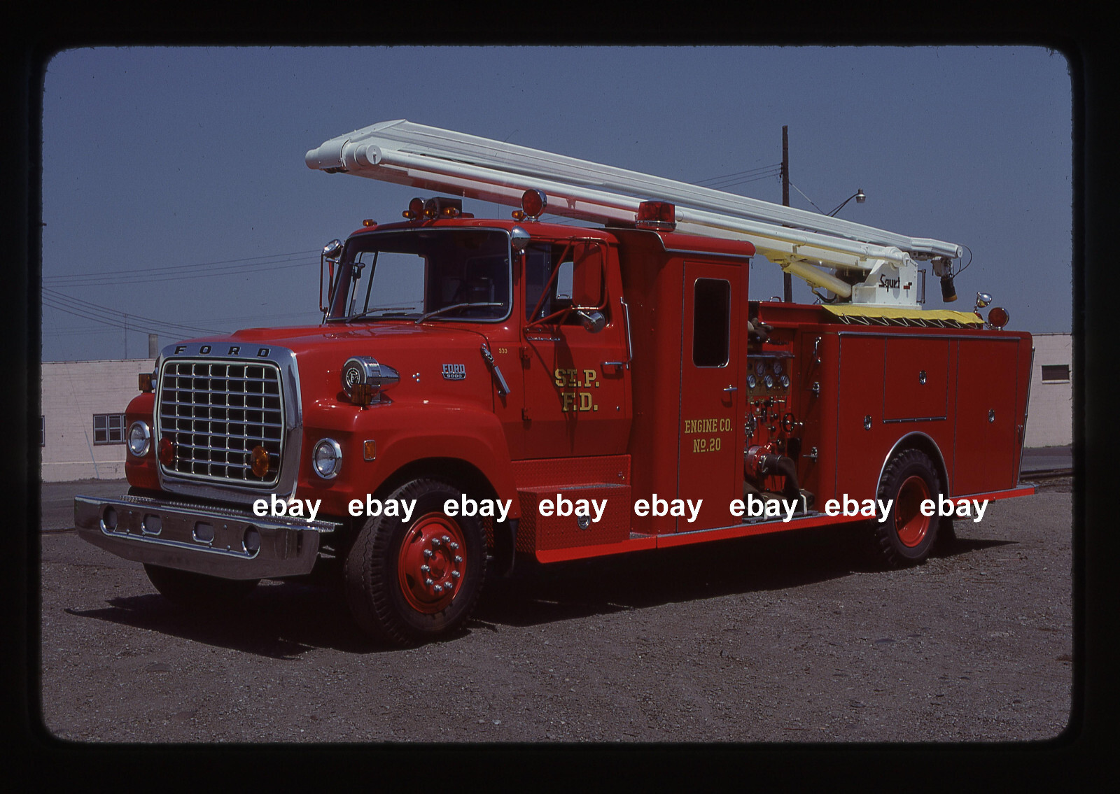 St Paul MN E20 Ford L9000 General Safety 54' SQT Fire Apparatus Slide ...