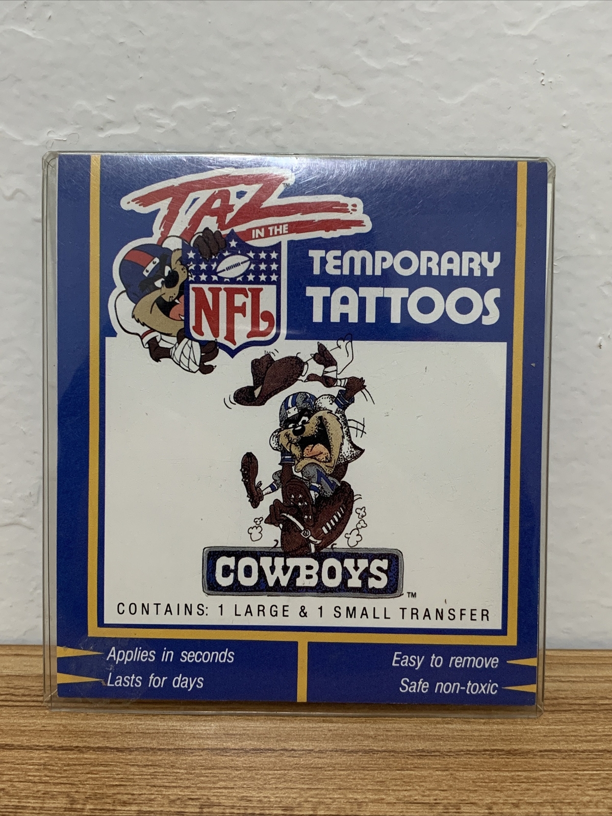 Taz in the NFL Temporary Tattoos - Dallas Cowboys - Unused - Broken ...