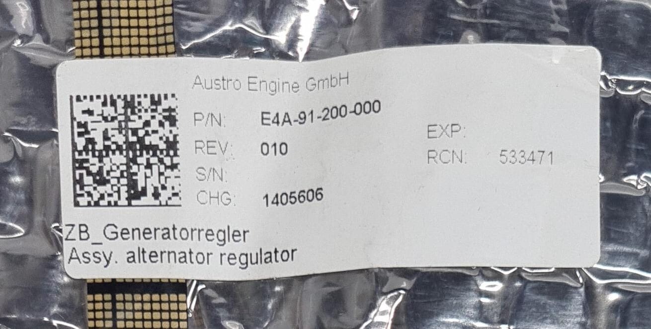 Austro Engine E4 E4A-91-200-000 1465606 Assy Alternator Regulator for Aircraft | eBay