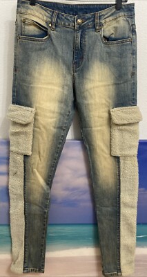 NWOT PINK DOLPHIN Mens Size 30x31 KITA Blue Denim Jeans HALF & HALF | eBay
