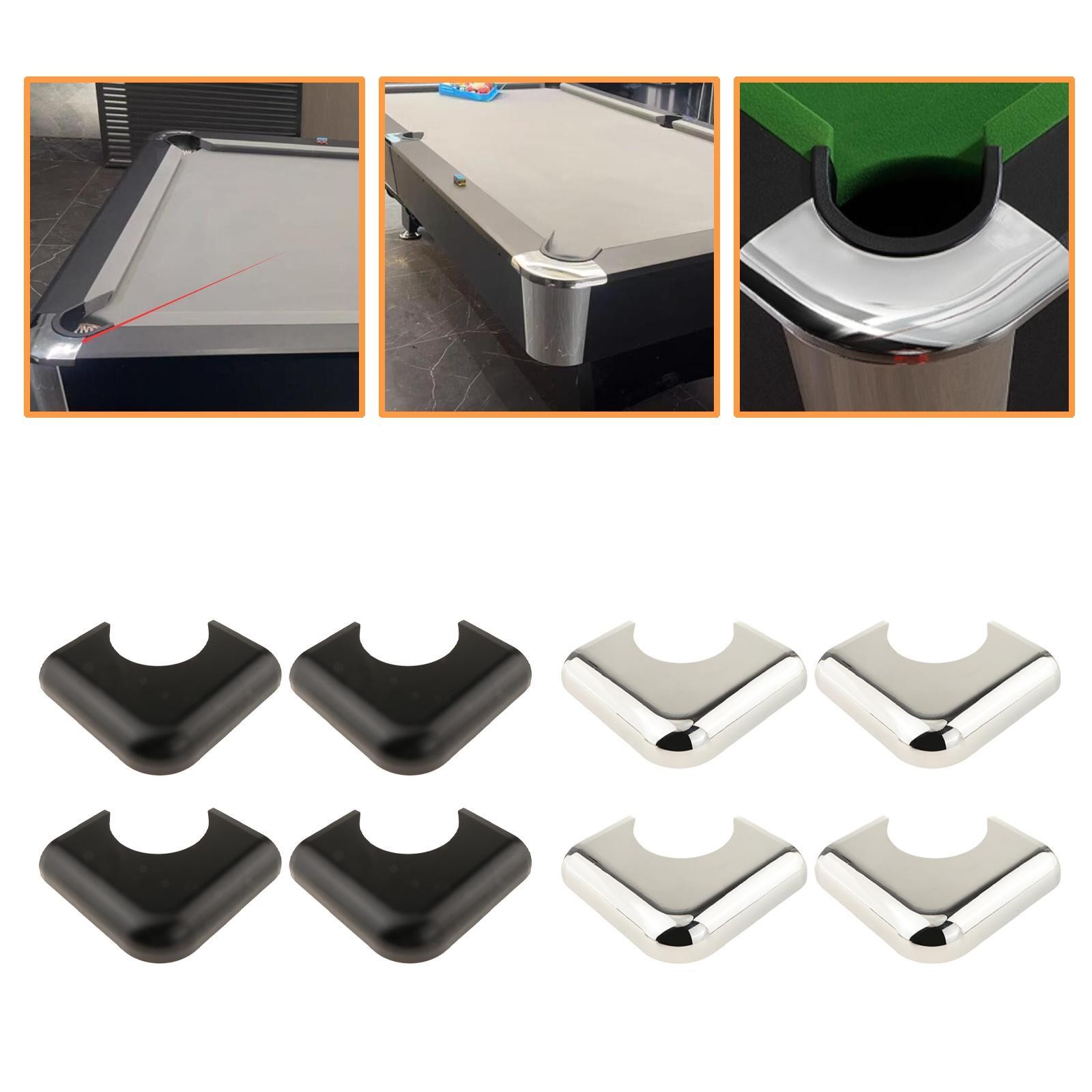 4x Pool Table Corners Guard Plates Wear Resistant Billiard Table Corner ...
