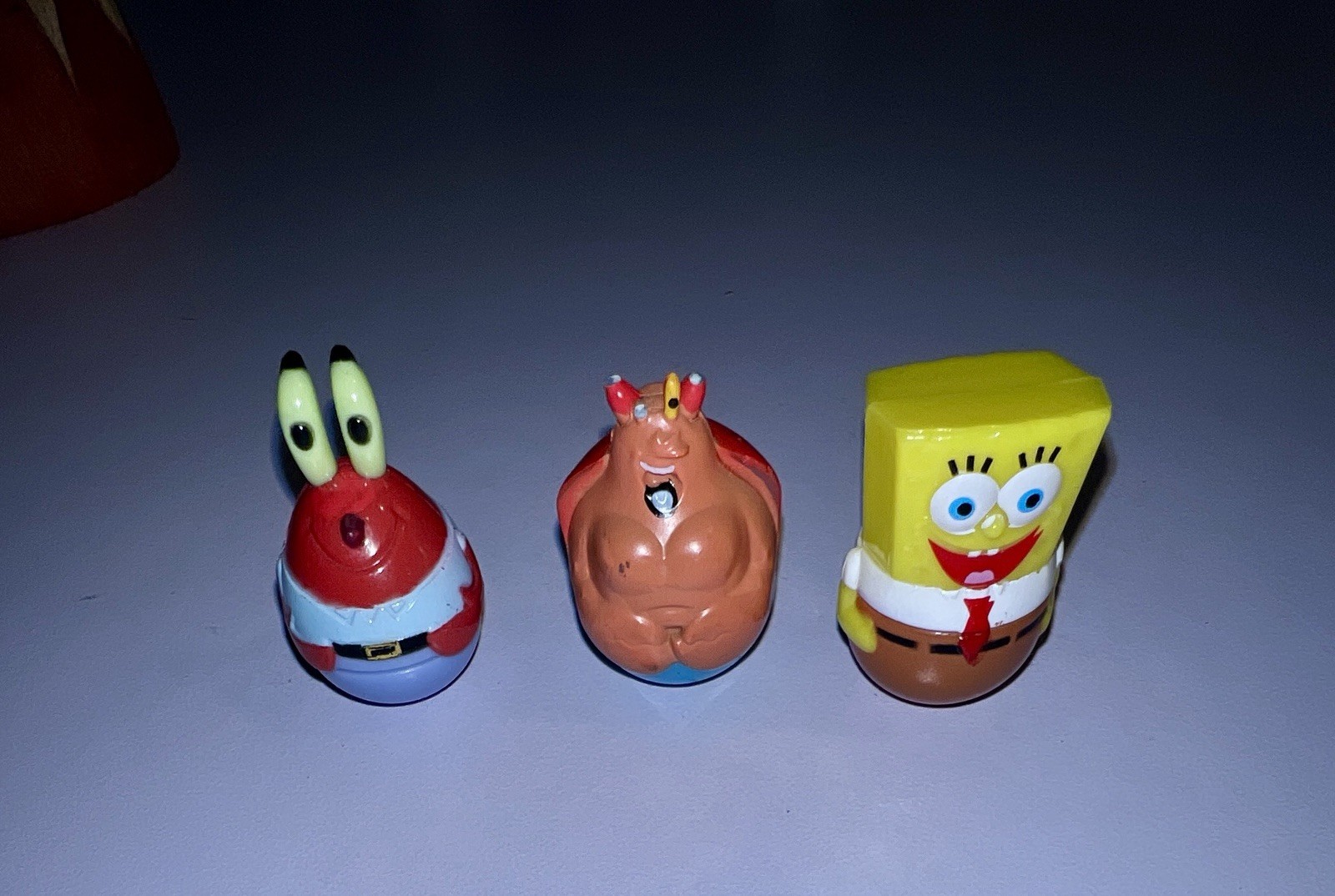 SpongeBob Weeble Wobble Toys Lot of 3 Mr Krabs, Larry the Lobster ...