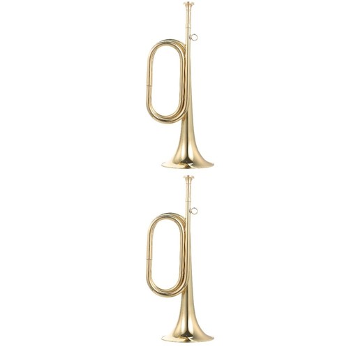 2 PCS Bug Trumpet Trumpets Copper Golden Bugle Child Beginner for ...