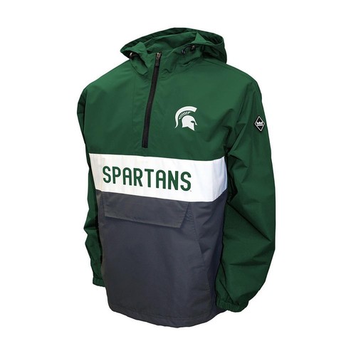 Men's Michigan State University Hooded Windshell Jacket Pullover Anorak ...