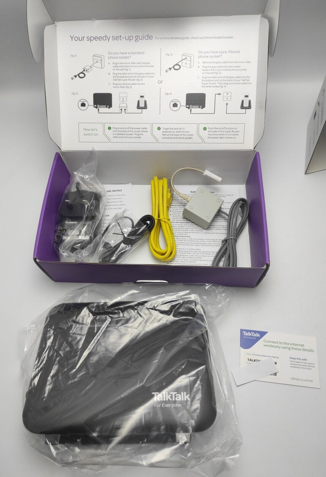 TalkTalk Huawei HG635 SUPER ROUTER Hardware Version G.1.01 Black Brand ...
