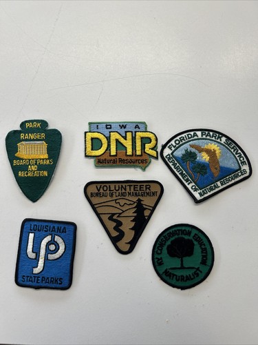 Lot 6 Park Department Patches Service Natural Resources State Land | eBay