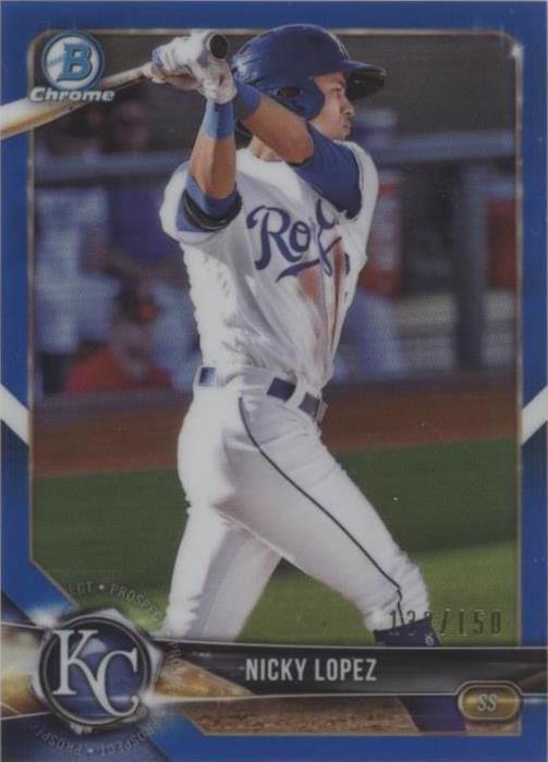 2018 Bowman Chrome - Prospects Nicholas Lopez #BCP195 Blue Refractor ...