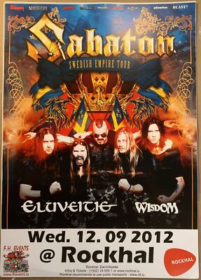 Sabaton - Swedish Empire Tour - 40x60cm - Poster | eBay