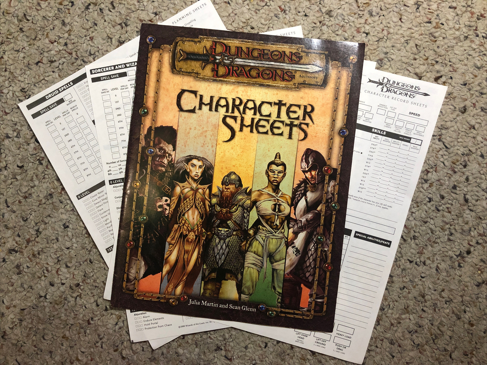 Character Record Sheets (Dungeons & Dragons 3rd Edition d20 System RPG ...