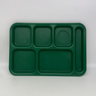 CAMBRO 6 Compartment Cafeteria Tray School Day Care Lunch Tray Green ...