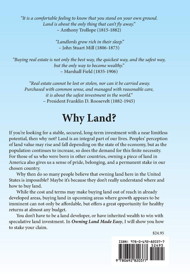 Owning Land Made Easy by Jet Sison: Brand New Hardback with Dust Cover ...