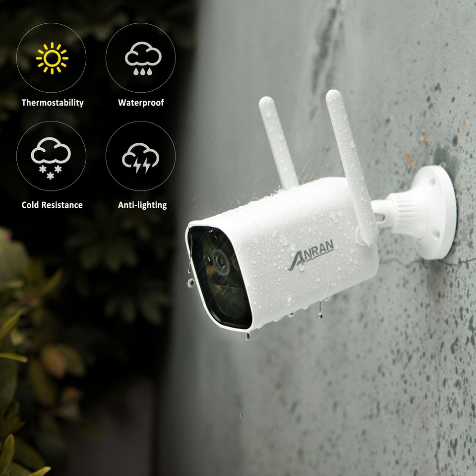 ANRAN Wireless Security Camera 2K WiFi Solar Powered Energy CCTV Home ...
