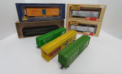 Set of 7 Assorted Vintage / Scale Model Railroad Freight Train Cars | eBay