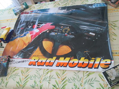 >> RAD MOBILE SEGA RACING SONIC ARCADE B1 SIZE OFFICIAL POSTER!