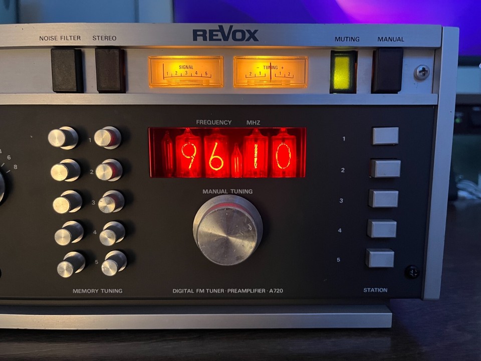 Revox A720 Preamplifier Tuner with Nixie Tube Display! | eBay