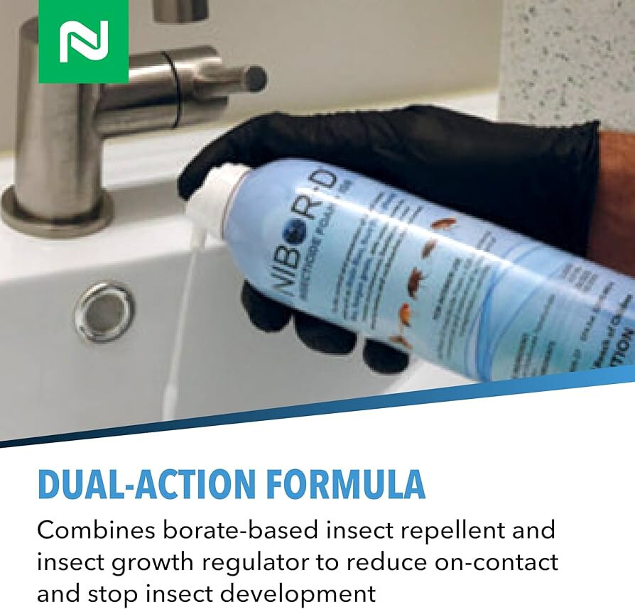 21 oz Nibor-D Insecticide Foam + IGR Kills Drain & Fruit Flies Gnats ...