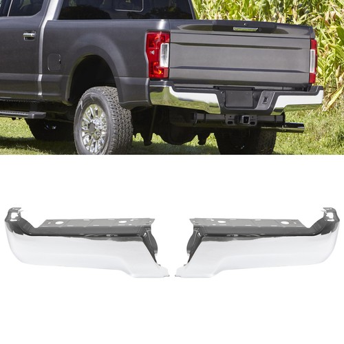 Chrome Steel Rear Bumper End Caps Fit For 17-22 F250 F350 Super Duty W ...