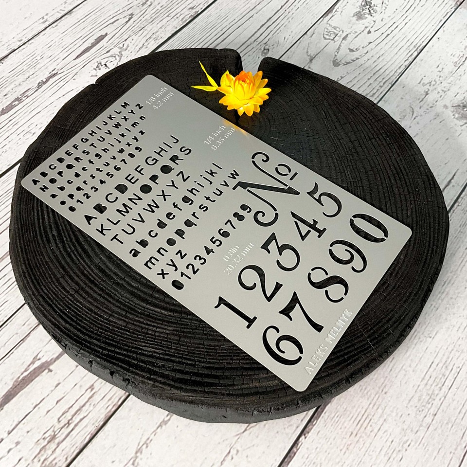 No.422 Metal Stencil Tiny Letters Normografo Pyrography Wood Burning 1 ...