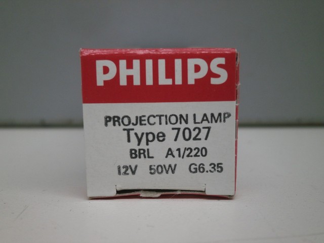 Philips Type 7027 Projection Lamp BRL A1/220 12-volt 50-watt Quartz 12v ...