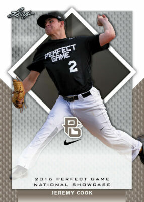 JEREMY COOK 2016 LEAF "PERFECT GAME" SHOWCASE NIKE ALL-AMERICAN ROOKIE ...