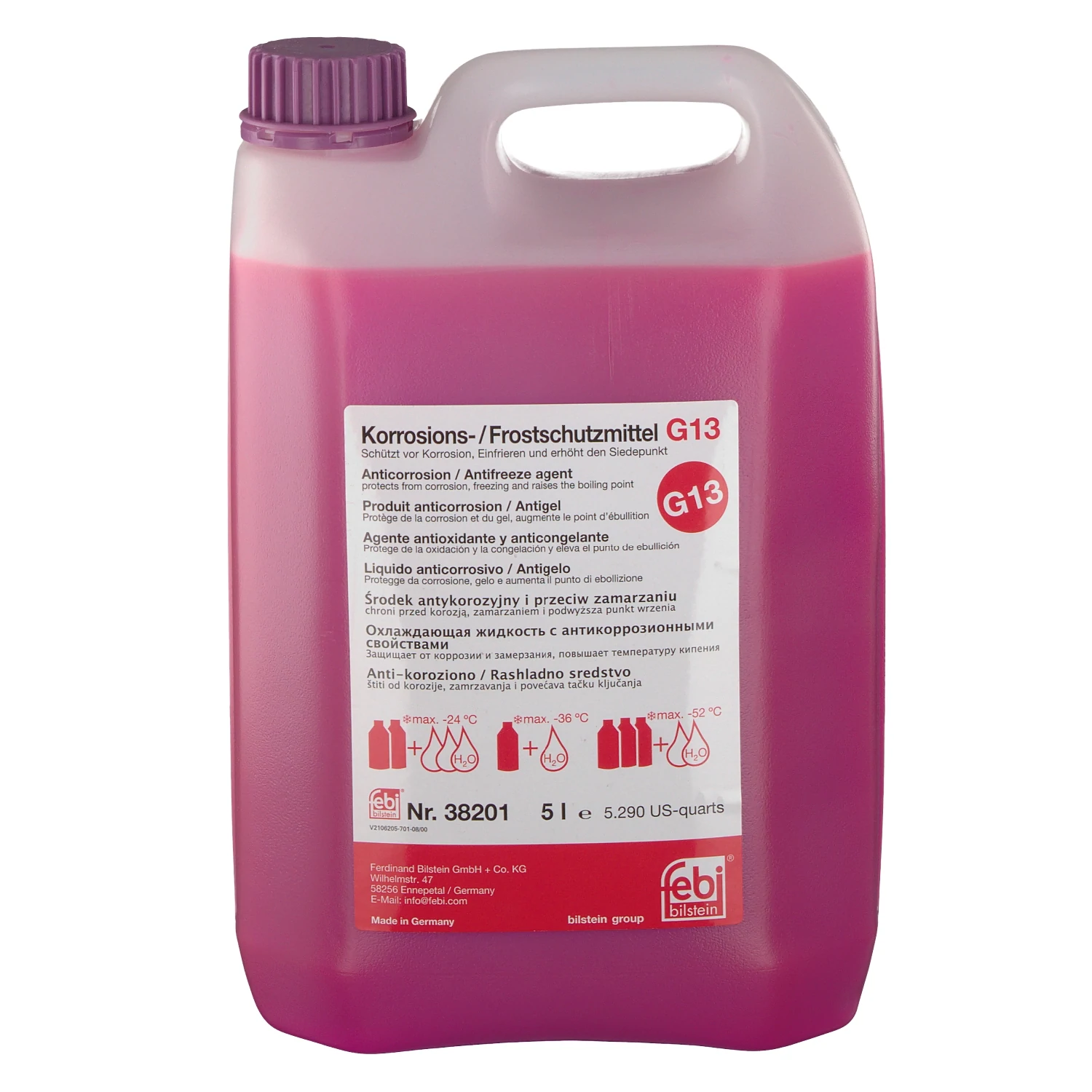 Pink Red Coolant Antifreeze Concentrate G13 5Ltr Fits Audi Skoda VW ...
