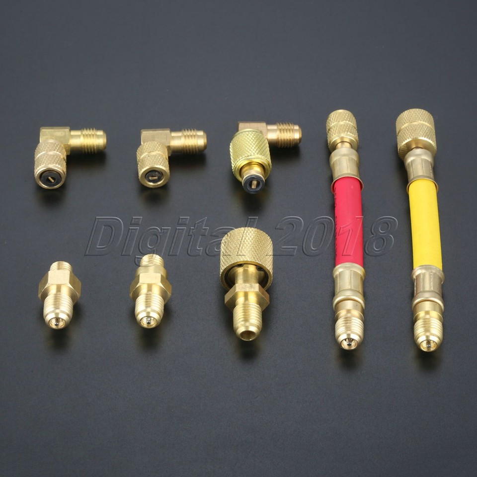 Car A/C Air Conditioning R134A R12 Refrigeration Connector Adapter ...