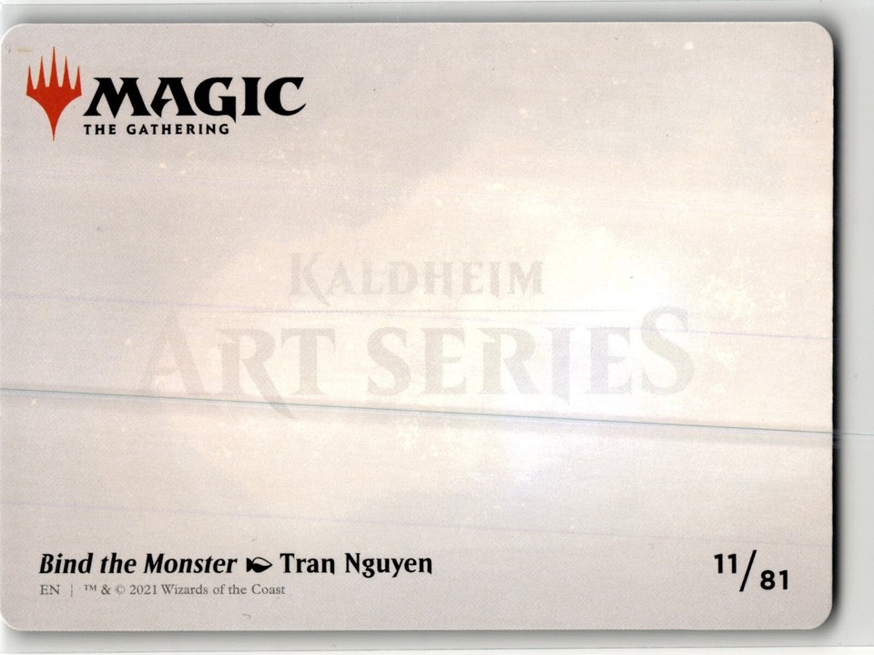 2021 Magic: The Gathering - Kaldheim Art Series Bind The Monster 11/81 ...