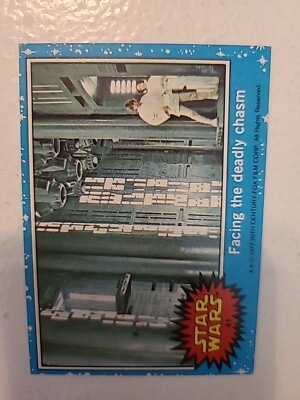 Vintage 1977, Facing the Deadly Chasm, Star Wars Series 1 Blue Card #41 ...