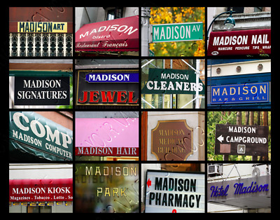 MADISON Name Poster featuring photos of actual signs | eBay