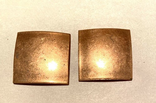 23 Pcs. Raw Copper Blanks, Stampings - domed Square shape - 8/10" TALL ...