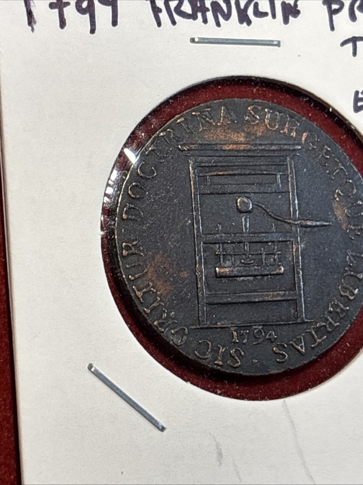 1794 Franklin Press Token Museum Electrotype | eBay
