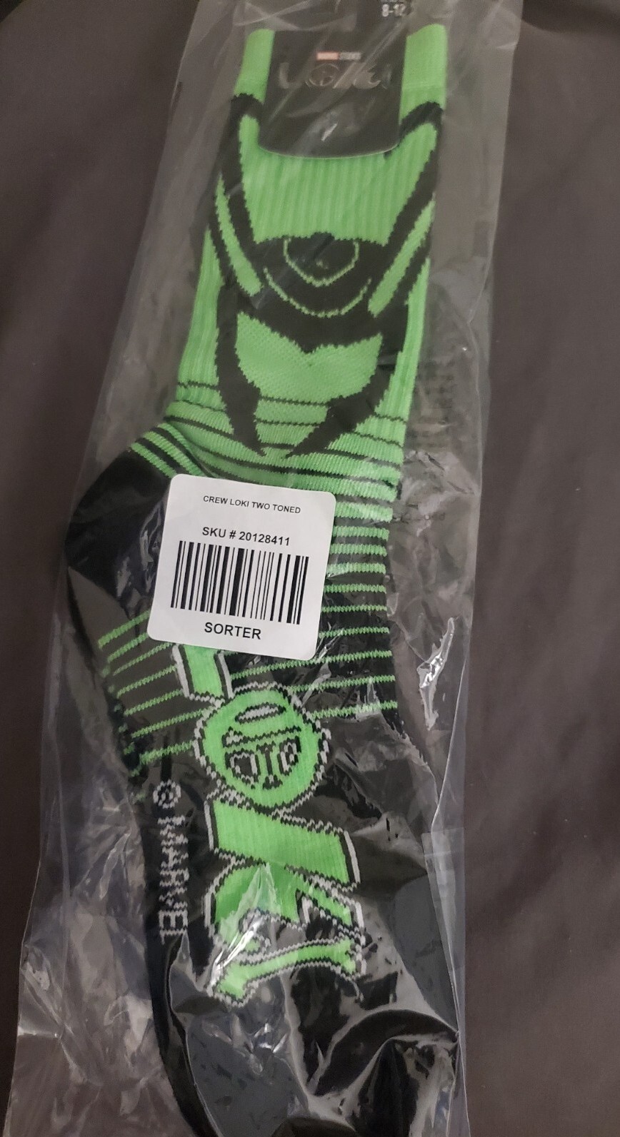 Loki W The Horned Helmet Exclusive Limited-Edition Disney Marvel Loki Crew Socks | eBay