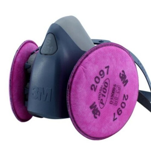3M 7501 Half Face Respirator Mask & 2- 2097 Particulate Filter PPE ...