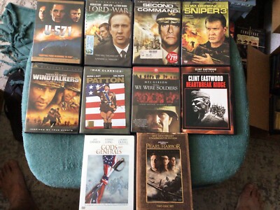 MILITARY WAR DVD LOT DVDs 10 war movies misc movies 11 discs | eBay