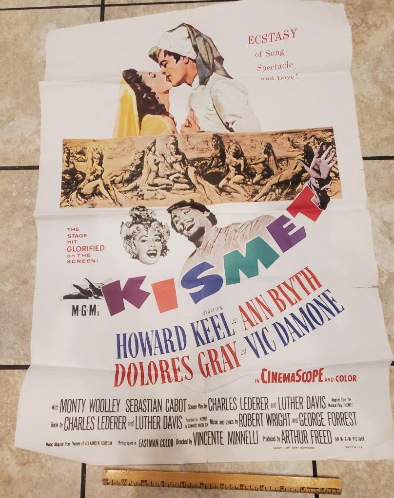 1955 MGM's Kismet Movie Poster Howard Keel Ann Blyth Dolores Gray Vic ...