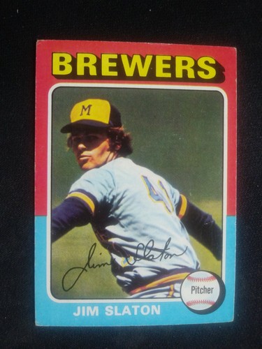 1975 Topps "Mini" Baseball Card # 281 Jim Slaton - Milwaukee Brewers ...