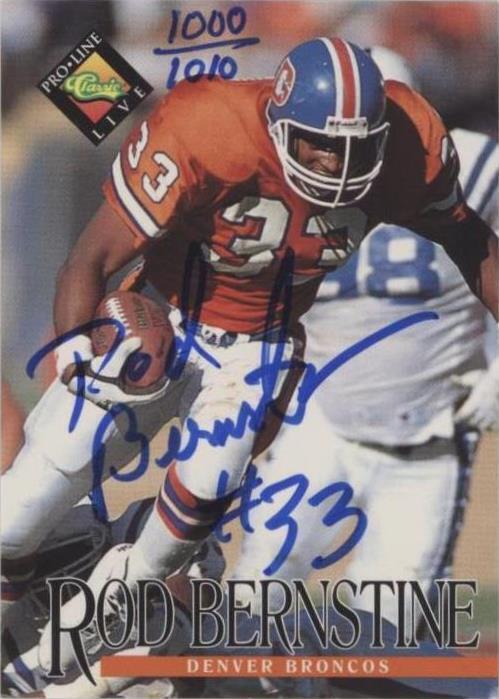 1994 Classic Pro Line Live - Autographs Rod Bernstine /1010 (AU) for ...