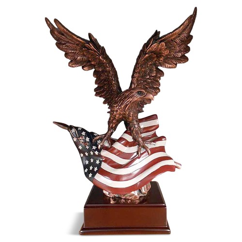 Eagle with American Flag Statue (L) - Sculpture | eBay