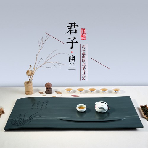 natural stone tea tray Rare green stone tea table stone carving art for ...
