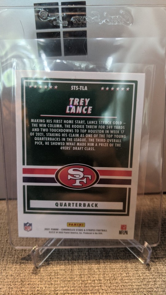 2021 Panini Football Chronicles Stars & Stripes #STS-TLA Trey Lance (RC ...