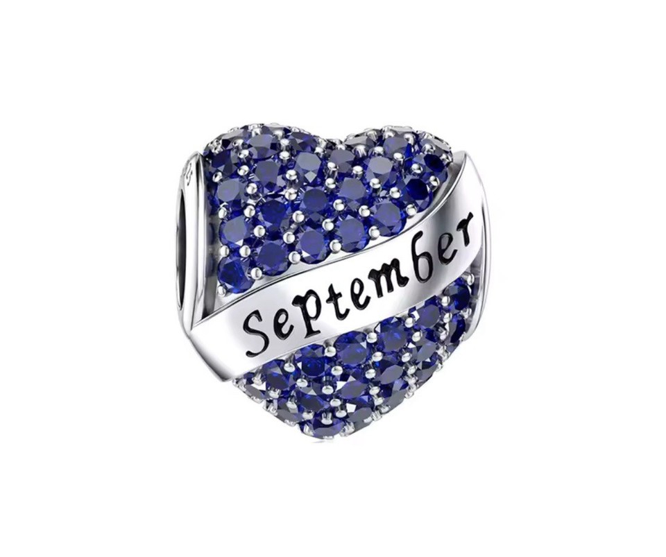 Pandora Birthday Month September Blue Heart Charm #510 | eBay