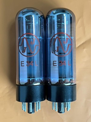 JJ E34L Matched Pair ECC803S Vacuum Tubes Used for Audio Amp | eBay ...