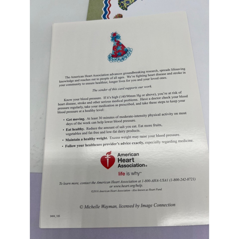 American Heart Association Greeting Cards Set of 4 With Envelope NEW | eBay
