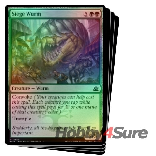 Foil Siege Wurm X4 M/NM Magic: The Gathering MTG Ravnica Remastered | eBay