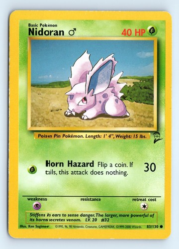 Pokemon Nidoran 83/130 Base Set tcg Common LP | eBay