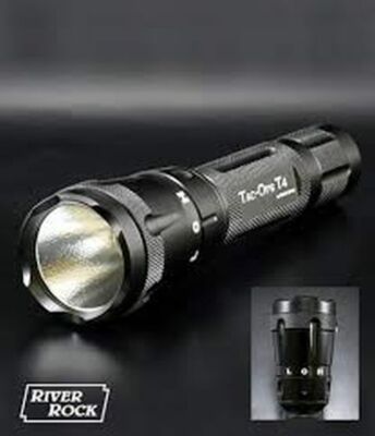 Tac-Ops T4 LED Tactical Flashlight by River Rock 750 Lumens High and ...