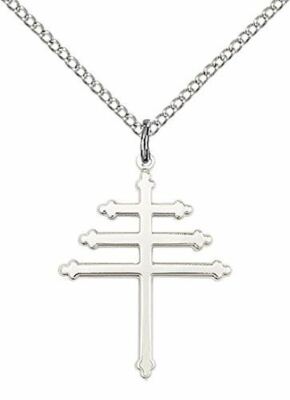 Church Supplies Maronite Cross Pendant with 18" Lite Curb Chain. | eBay